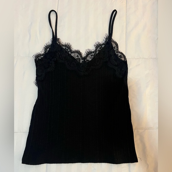Zara | Tops | Zara Black Lace Camisole Top | Poshmark